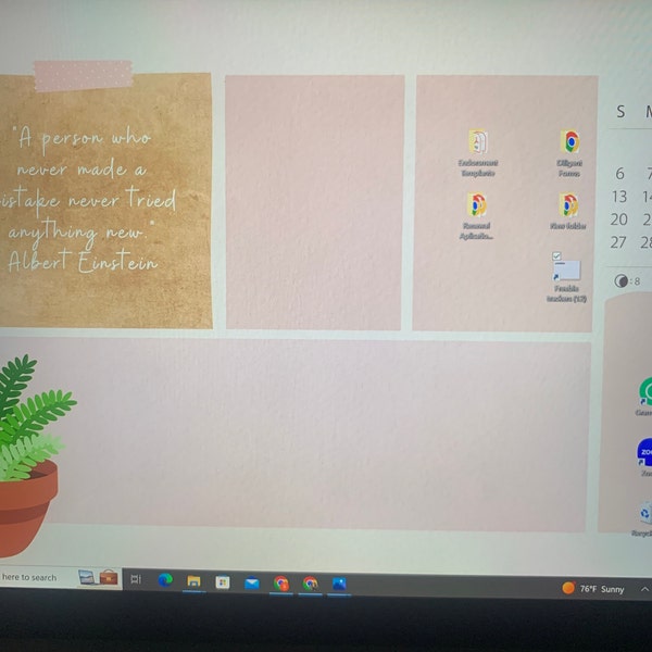 Desktop Wallpaper Organizer for College Student, EDITABLE Canva ...