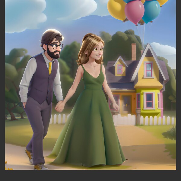 Pixar Style Portrait From Photo, Digital or Printed Custom Portrait ...