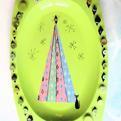 Atomic Digital Paper 1950s Atomic Cat Pattern Digital Paper Pack Retro ...