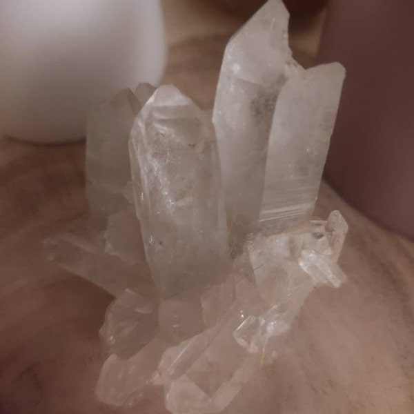 Natural Multi Point Himalayan Clear Quartz for Healing 335gm Clear ...