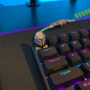 The Mandalorian Backlit LED Keycaps Handmade Resin Custom - Etsy