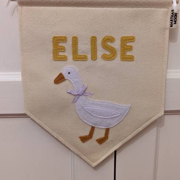 Goose Fabric Banner - Personalised - Nursery Wall Decor - Kids Room ...