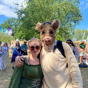 Goat Mask Burlap Goat Mask Cosplay, Theater, Photo Shoot Costume Prop ...