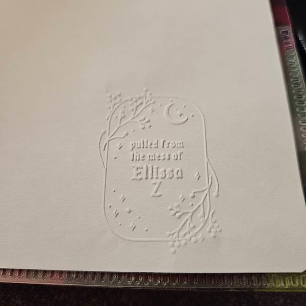 Moon Embosser Book Stamp | Personalized From the Library of | Wood and ...