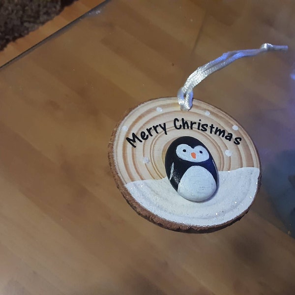 Robin Bauble - Pebble Art - Sympathy - Christmas Bauble - Thinking of ...