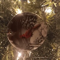 Cardinal Ornament, Print Cardinal Ornament, Christmas Decorations ...