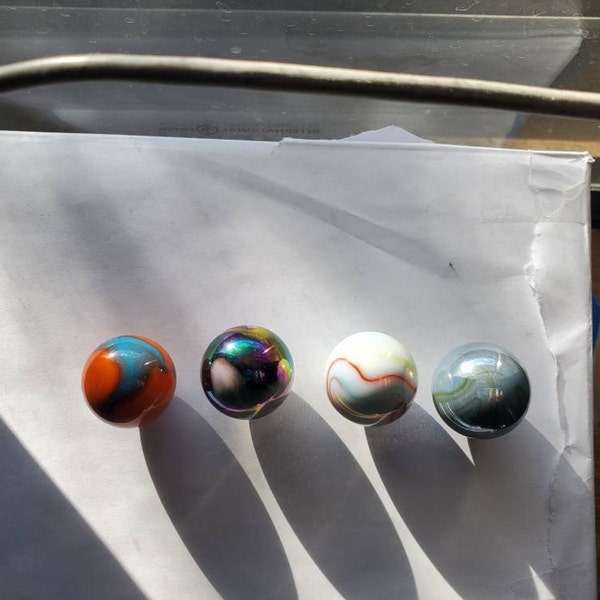 25mm Milky Way Shooters Pack of 5 Iridescent Metallic Glass Mega ...