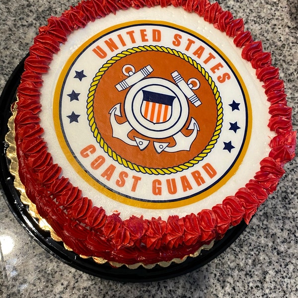 US Coast Guard - Edible Cake or Cupcake Topper - Etsy