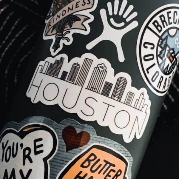 Houston Skyline Vinyl Sticker, Texas State, Best Friend Gift, Birthday ...