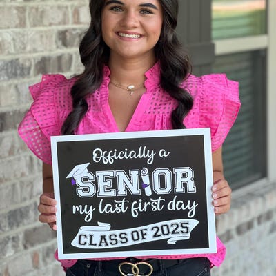 First Day of Senior Year Printable Sign First Day of School Sign 12th ...