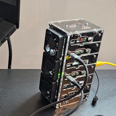 C4labs Bramble 4 or 6 Stack Cluster Case With Fans for Raspberry Pi5 ...