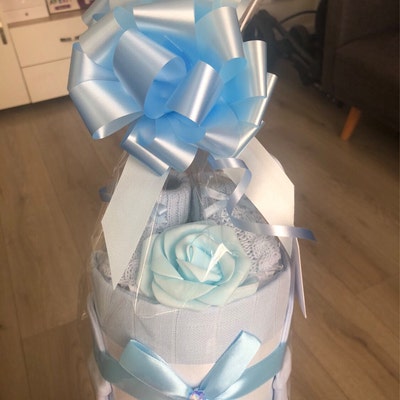 Neutral Nappy Cake Baby Shower Gift Unisex Nappy Cake Cream - Etsy