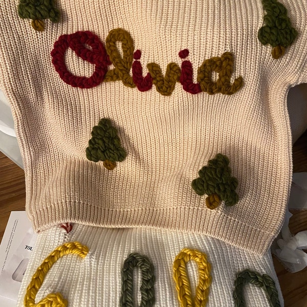 DIY Name Sweater Kit (tutorial Video ONLY) Stitching Name Tutorial - Etsy