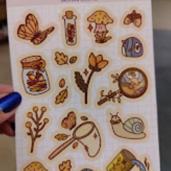 Forest Finds Aesthetic Cute Sticker Sheet | Planner Stickers ...