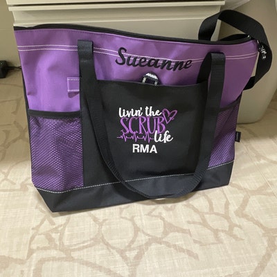 Livin the Scrub Life Nurse Personalized Nurse Personalized Tote Bag RN ...