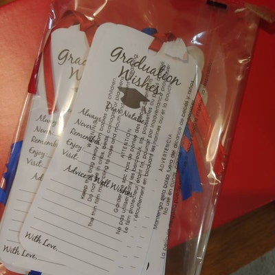 Set of 8 Graduation Party Wishing Tree Tags / Wishes for the Graduate ...