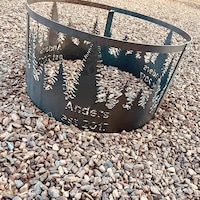 Custom Size Fire Pit, Personalized Fire Ring, Father's Day Gift, Heavy ...
