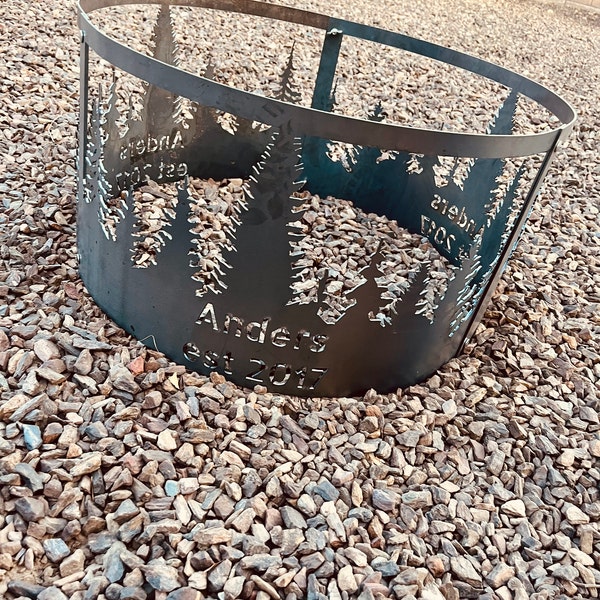 Custom Size Fire Pit, Personalized Fire Ring, Father's Day Gift, Heavy ...