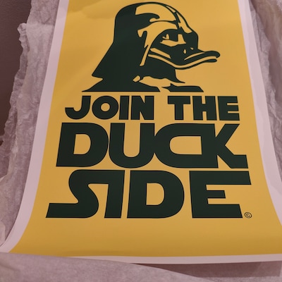 Oregon Ducks Sports Star Wars Join the Duck Side Poster Print Art 11x17 ...
