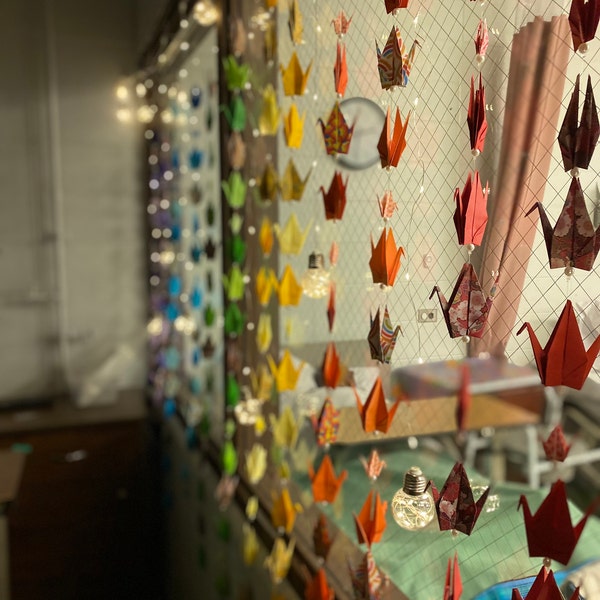Custom Origami Crane Garland ONLY White Paper - Etsy