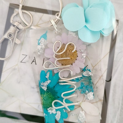 Wire Name Resin Keychain, Name Keychain, Wire Name Keychain, Wire Name ...