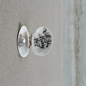 Proposal Seashell Ring Box,beach Ring Holder,getting Engaged Ring ...
