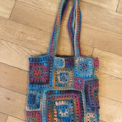 Crochet PATTERN Square Scramble Sack Crochet Tote Bag - Etsy UK
