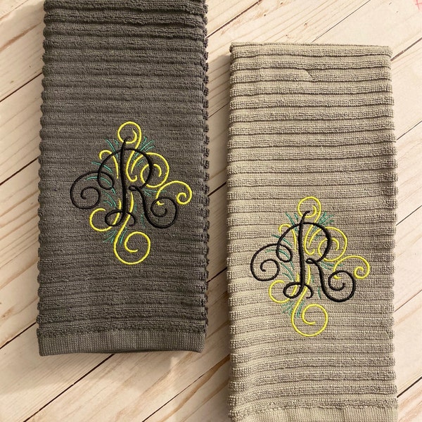 Adorn Monogram Machine Embroidery Font - 5″ 6″ - Formats: Bx Dst Exp ...