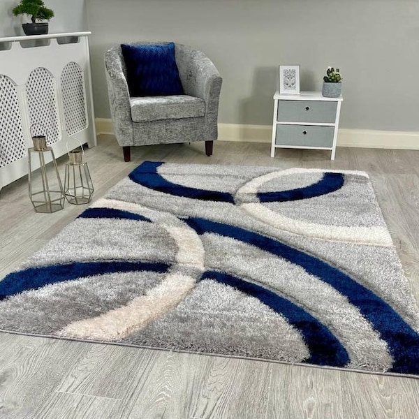 Beige Silver Grey Marble Shimmer Sheen Effect Modern Rug Silky Soft ...