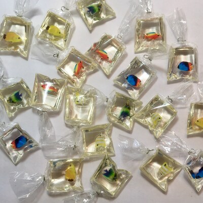 2952mm Cartoon Animal Fish Charm Resin Colorul Water Bag Fish Charms ...