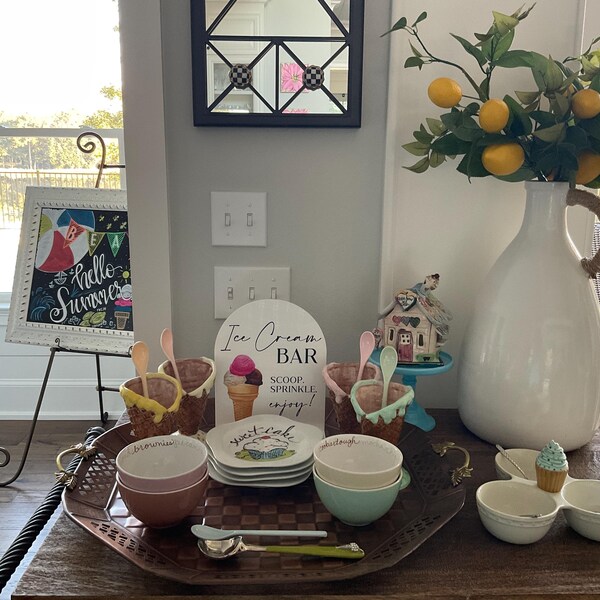 Ice Cream Bar Acrylic Sign | Ice Cream Bar Sign | Ice Cream Bar Arch ...