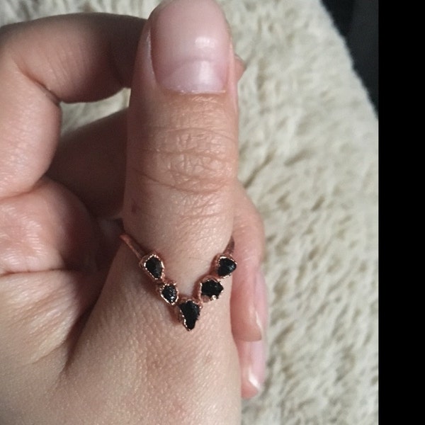 Solid Gold Boho Hippie Wedding Set| Raw Stone Engagement Ring| Handmade ...