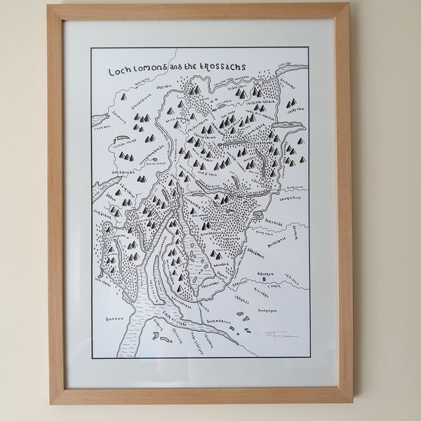 LOCH LOMOND & the TROSSACHS Map Print | National Park Map | Minimalist ...