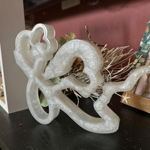 Personalized Silk Flower Resin Letter Handmade Alphabet Initial Custom ...