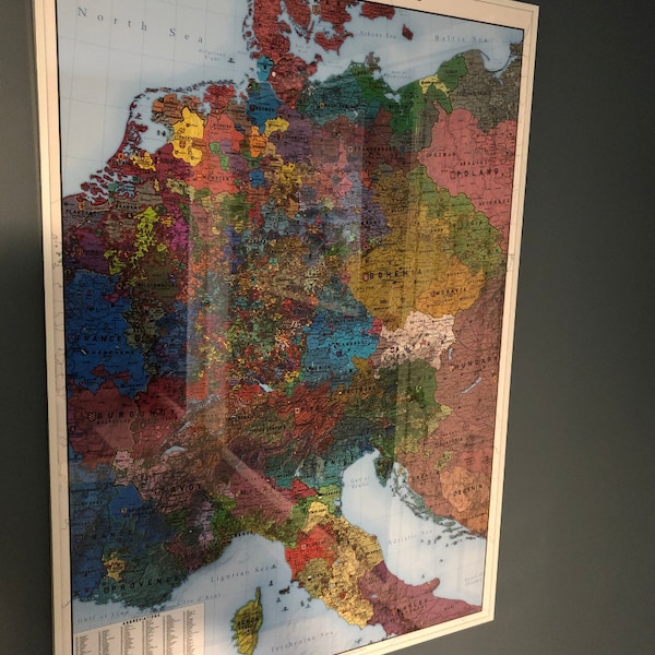 Germany History Map - Holy Roman Empire 1444 - Etsy