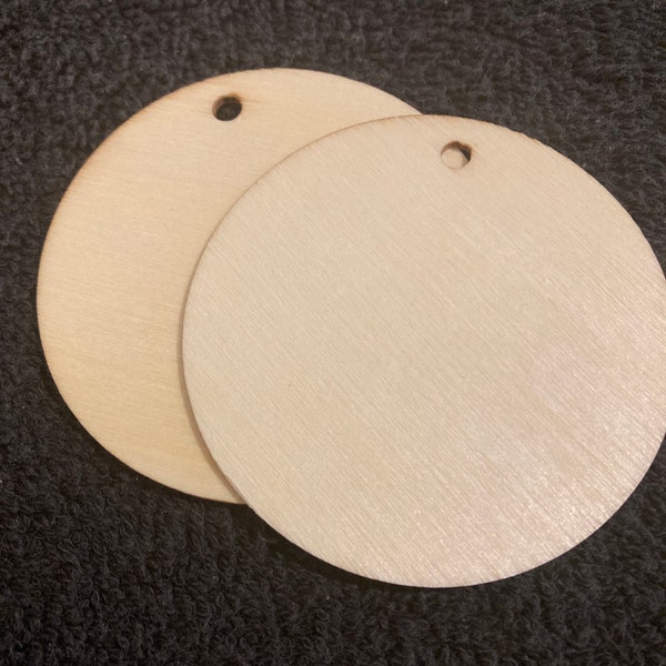 25 Wood Tag Circles – 2.5" Unfinished Birch Blanks With Hole – DIY ...