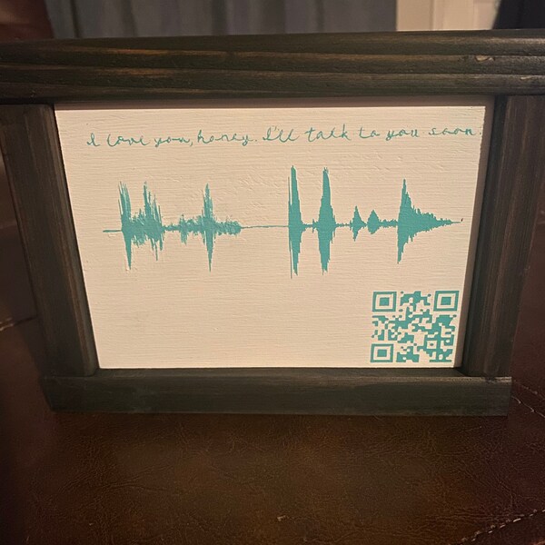 Sound Wave Sign With QR Code | Voice Recording Art | Custom Sound Wave ...