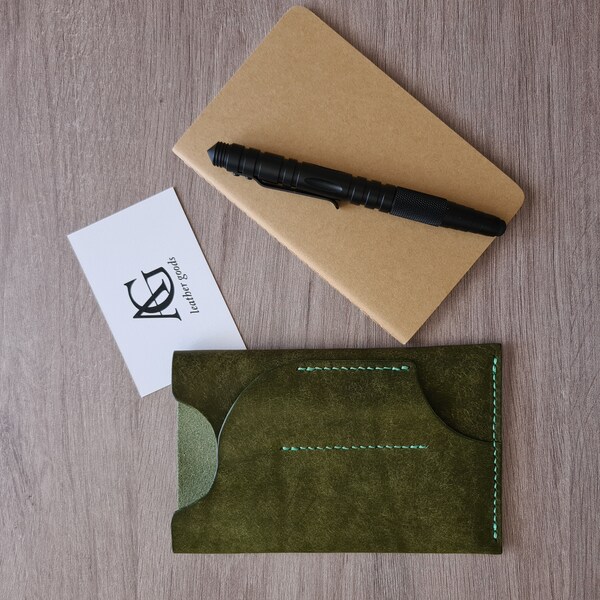 Leather Field Notes Sleeve PDF Pattern: Minimalist Notebook Cover for 5 ...