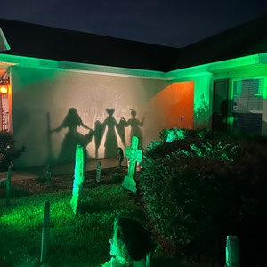 Halloween Witch Metal Yard Stake Shadow Casters | Witch Metal Art ...