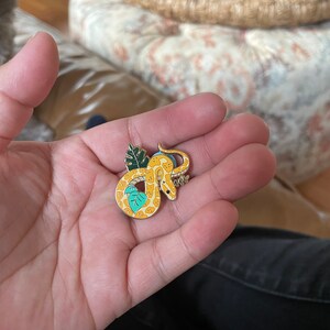 Yellow Corn Snake Enamel Pin, Yellow Snake, Snake Pin, Yellow Snake ...
