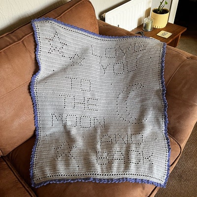 Crochet Baby Blanket Pattern, Princess Name, Personalised, Filet, UK ...