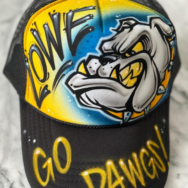 Airbrush Trucker Hat Custom, 5 Panel Graffiti Trucker Hat, Trendy Cool ...