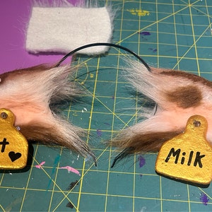Cow Ear Pattern for Making Faux Fur Costume Ears | Animal Ears Cosplay ...