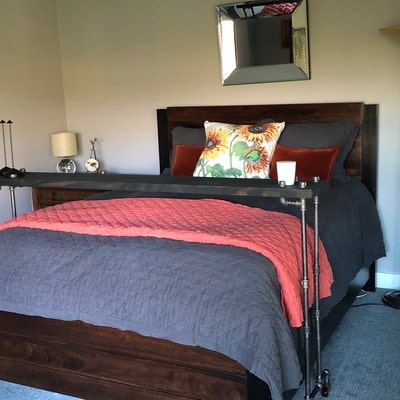 The ORIGINAL Rolling Over-the-bed Table Laptop Lap Desk TV Food Bedside ...