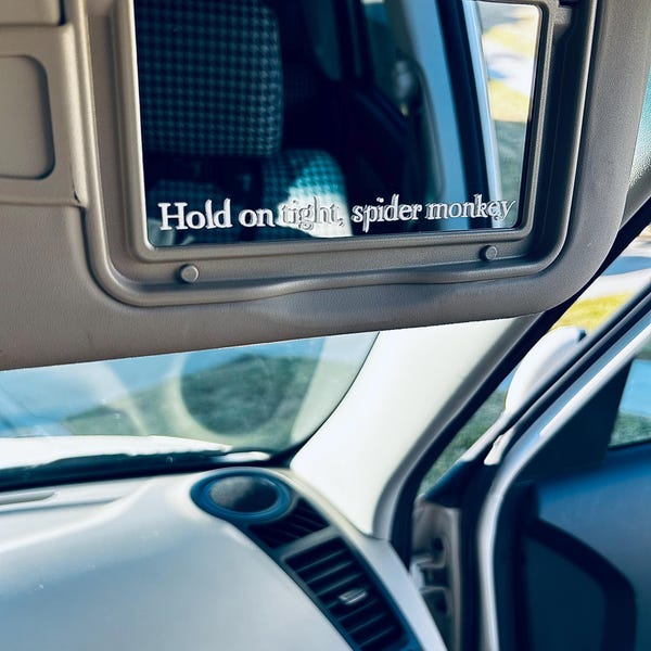 Hold on Tight, Spider Monkey - Twilight Visor Mirror Vinyl Decal - Etsy