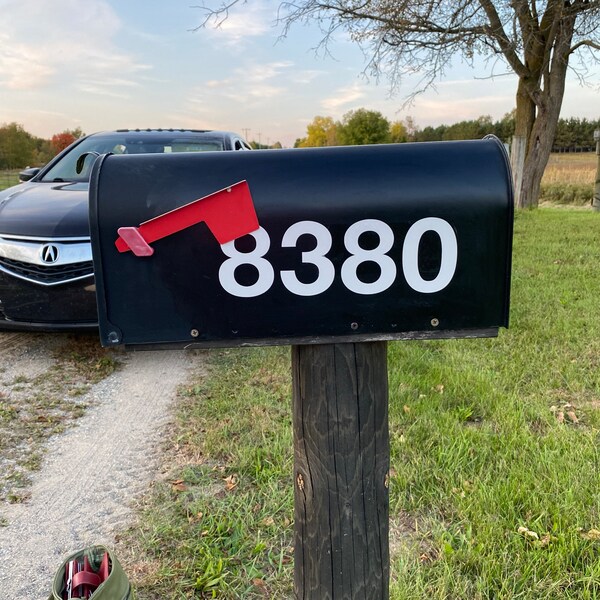 Custom Reflective Mailbox Number Decals (2 Pack) - Etsy