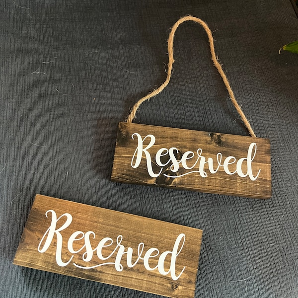 Wedding Reserved Sign - Wood Reserved Sign - Reserved Sign - Wedding ...