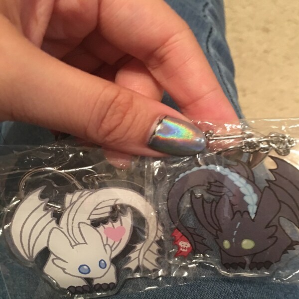 Toothless Charm - Light Fury Charm - Night Lights Charms - How to Train ...