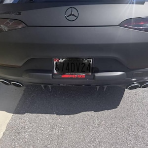 1x Red AMG 3D Emblem Badge Real 3K Twillweave Real Carbon Fiber License ...