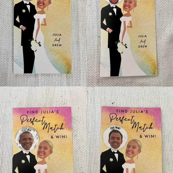 Bridal Shower Wedding Scratchers Scratch off Lottery Tickets Game - Etsy